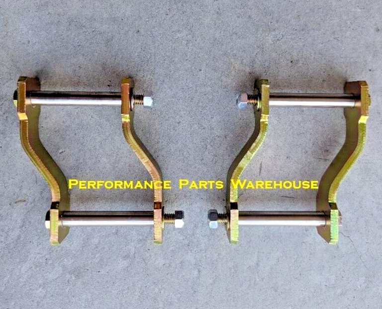 62-74 MOPAR B & E-BODY 1" OFFSET REAR LEAF SPRING SHACKLES – RaceTuning