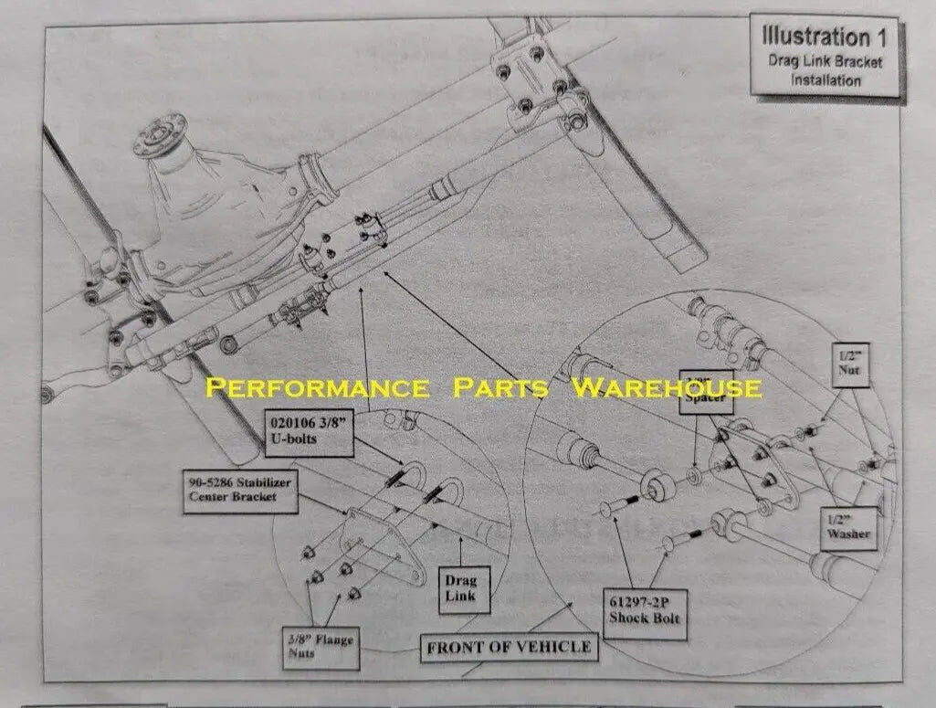 99-04 FORD F250 F350 EXCURSION DUAL FRONT STEERING STABILIZER SHOCK BR ...