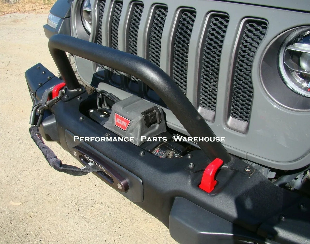 TUBULAR BULL BAR / GRILLE GUARD Only 2018-24 WRANGLER JL OEM STEEL FRO ...