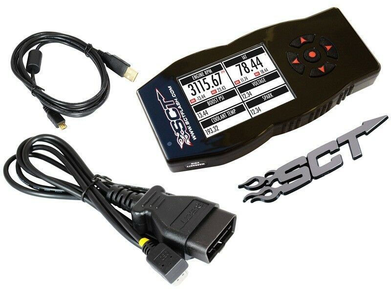 SCT X4 PROGRAMMER & DASH GAUGE MOUNT 08-12 FORD F250 F350 (N0 DPF DeIe ...